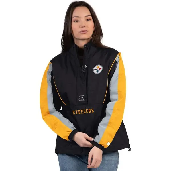STARTER Pittsburgh Steelers Thursday Night Gridiron Half-zip Jacket