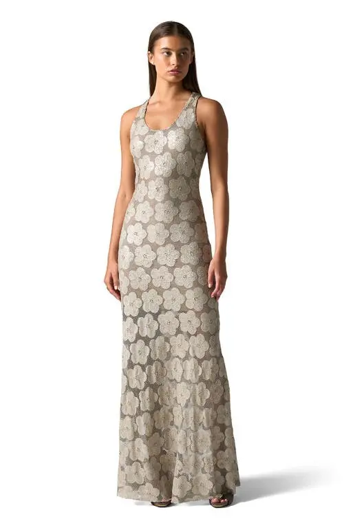 JBQ Ricky Sequin Gown - Champagne