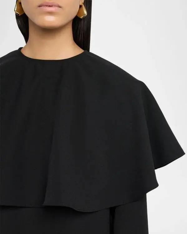 GANNI Twill Cape Mini Dress
