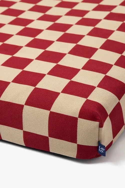 LAY LO Plaid Dog Bed - Red