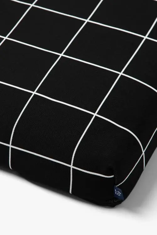 LAY LO Grid Dog Bed - Black