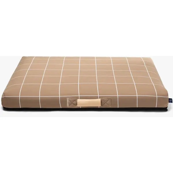 LAY LO Grid Dog Bed - Tan