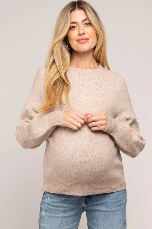PINKBLUSH Bubble Sleeve Maternity Sweater