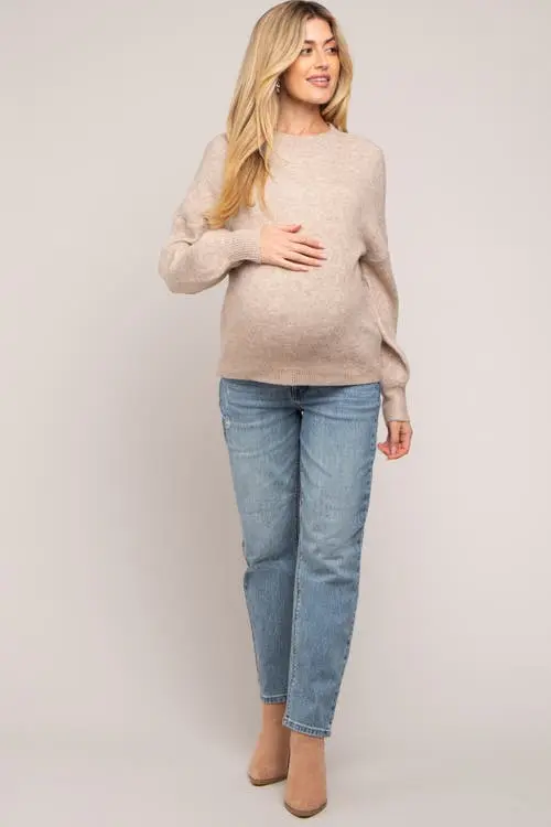 PINKBLUSH Bubble Sleeve Maternity Sweater