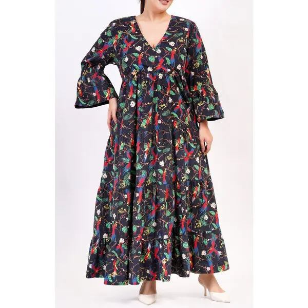 Leota Sariah Poplin Maxi Dress - Macaw