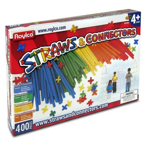 ROYLCO Straws And Connectors 400 Pieces - Multicolor