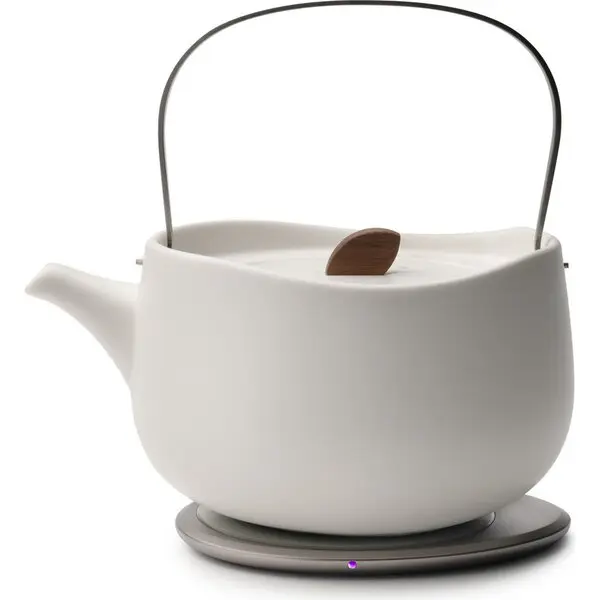 OHOM INC Leiph Self-heating Teapot Set - Jasmine White