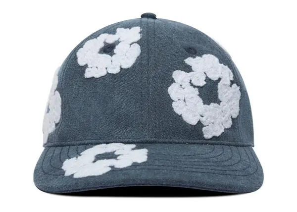 DENIM TEARS Cotton Wreath Dyed Cap - Navy Blue