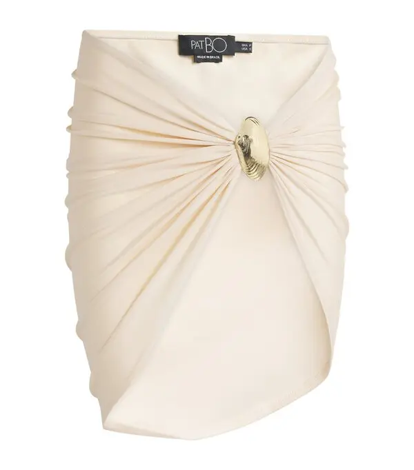 PatBO Golden Dune Mini Skirt - Ivory