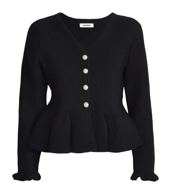 Sandro Peplum Cardigan