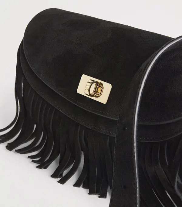 Sandro Small Suede Le Mambo Cross-body Bag - Black