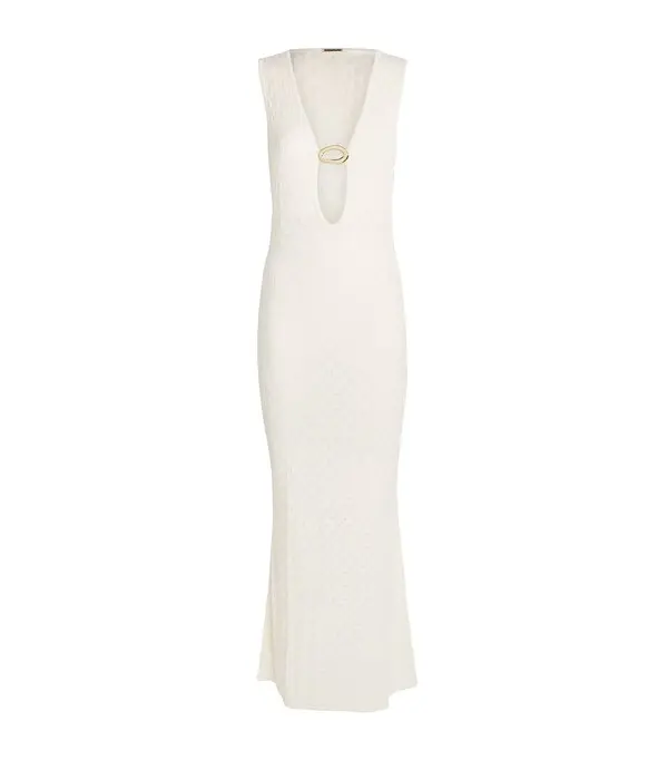 AWAY THAT DAY Crochet Sleeveless Dominica Maxi Dress - Ivory