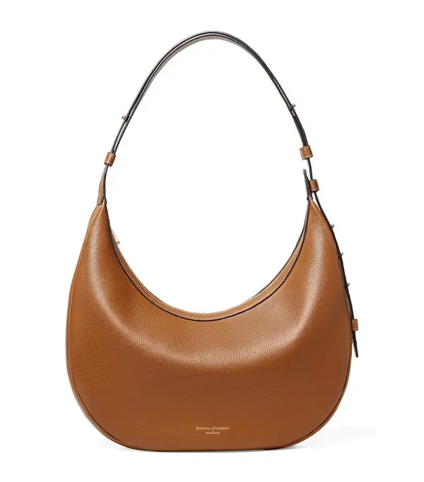 ASPINAL OF LONDON Large Soho Crescent Cross-body Bag - Brown