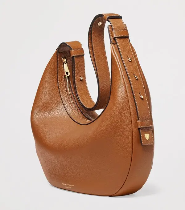 ASPINAL OF LONDON Large Soho Crescent Cross-body Bag - Brown