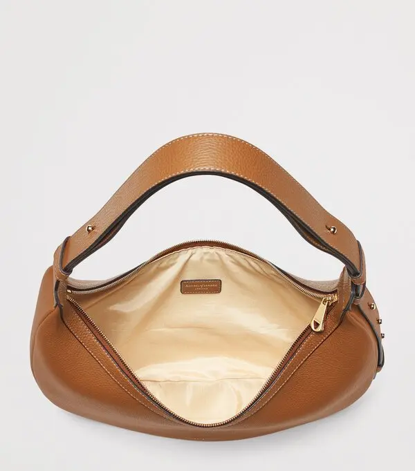 ASPINAL OF LONDON Large Soho Crescent Cross-body Bag - Brown