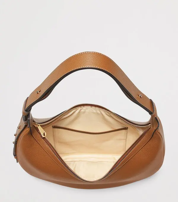 ASPINAL OF LONDON Large Soho Crescent Cross-body Bag - Brown