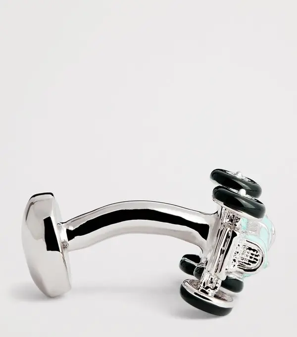 BABETTE WASSERMAN LONDON Rhodium-plated Retro Bug Car Cufflinks