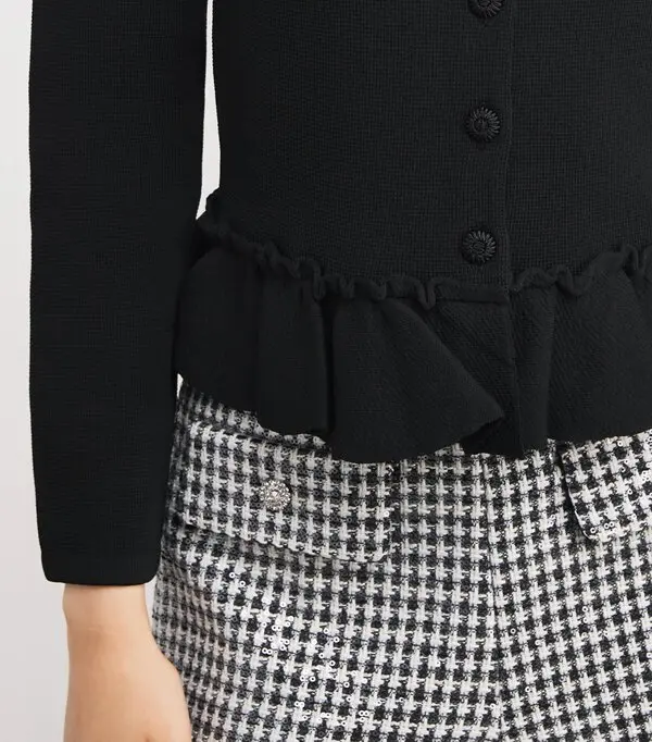 Sandro Detachable-collar Peplum Cardigan