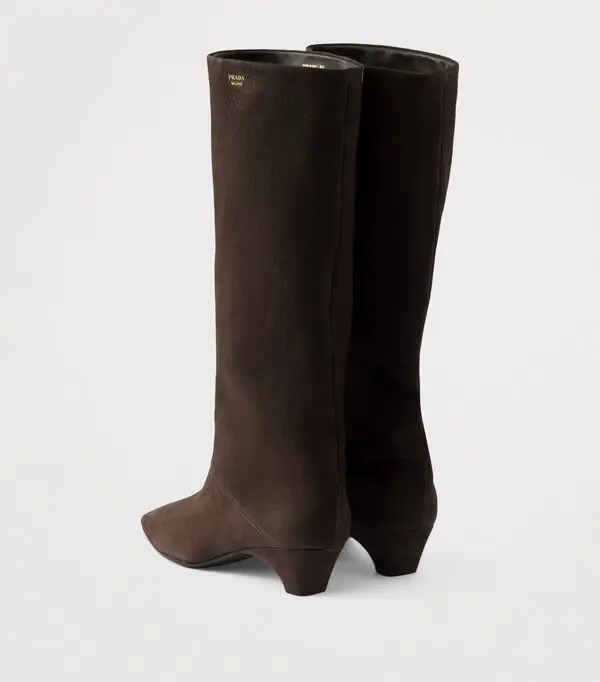 Prada Heeled Suede Boots