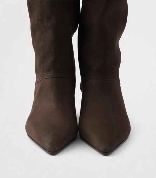 Prada Heeled Suede Boots