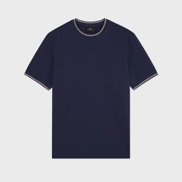 Paul Smith Navy Regular-fit Ribbed T-shirt