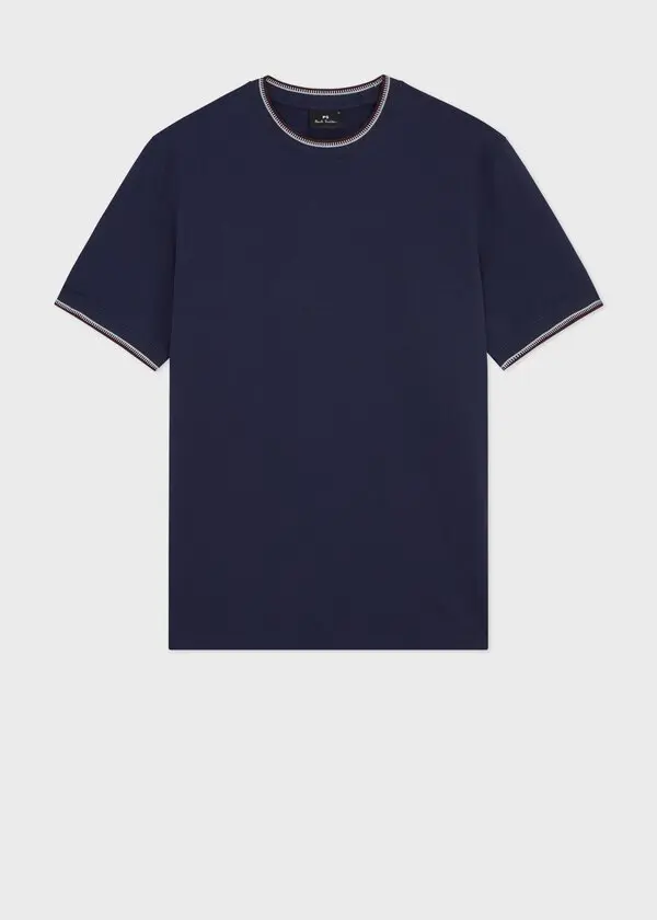 Paul Smith Navy Regular-fit Ribbed T-shirt