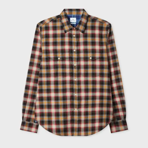 Paul Smith Casual-fit And Yellow Check Shirt