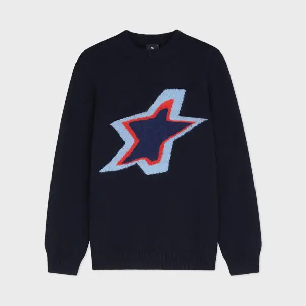 Paul Smith Regular-fit 'star' Crew Neck Jumper