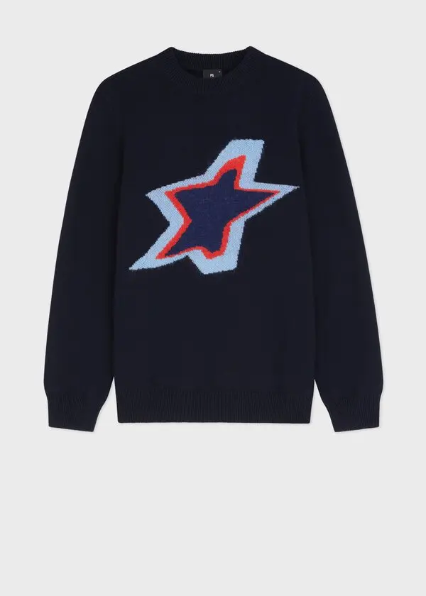 Paul Smith Regular-fit 'star' Crew Neck Jumper
