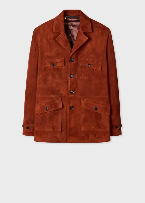 Paul Smith Suede Field Jacket - Red