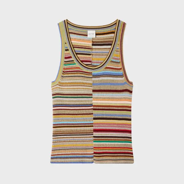 Paul Smith Signature Stripe Merino-wool Blend Knitted Vest