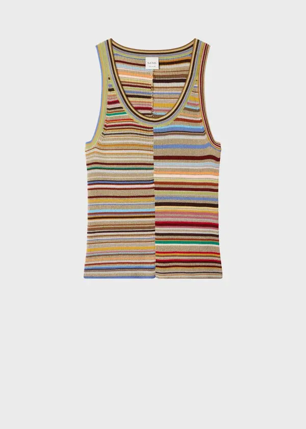 Paul Smith Signature Stripe Merino-wool Blend Knitted Vest