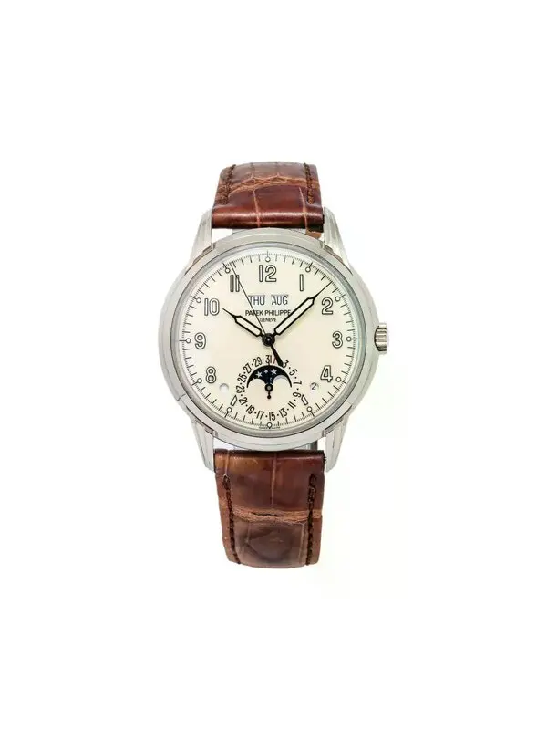 Patek Philippe 40mm Perpetual Calendar Strap Watch - Neutrals