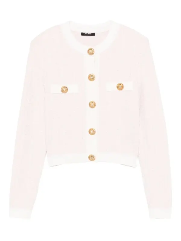 Balmain Tweed Cardigan - Pink