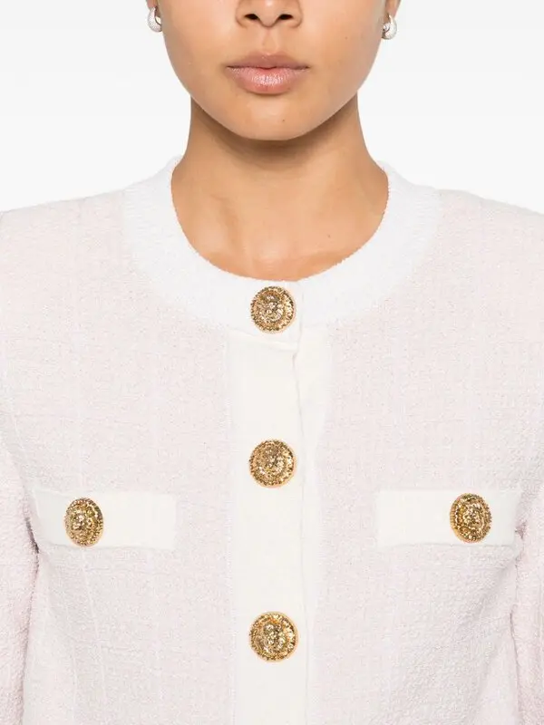 Balmain Tweed Cardigan - Pink
