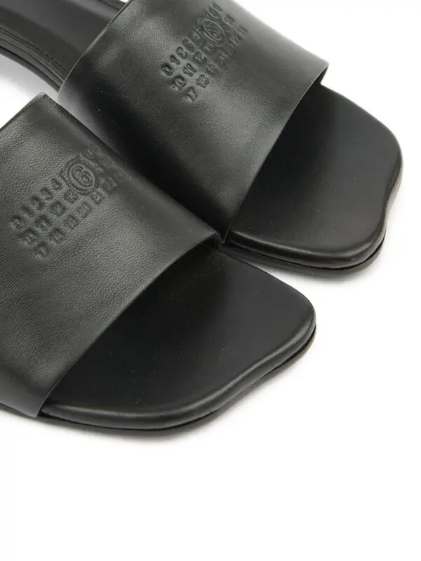 MAISON MARGIELA Leather Slides - Black