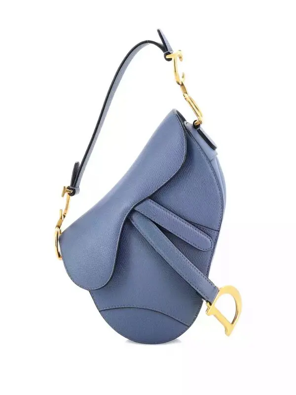 Dior Saddle Handbag Leather Mini Shoulder Bag - Blue