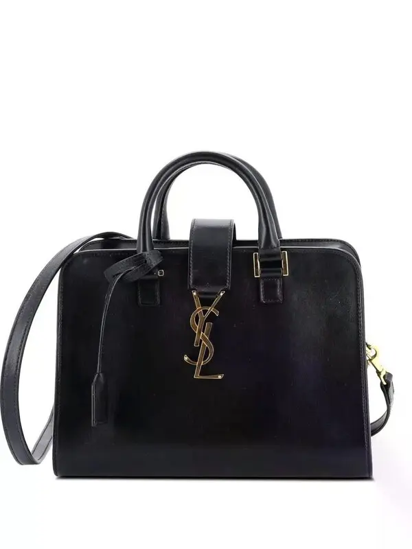 Saint Laurent Monogram Cabas Baby Satchel - Black