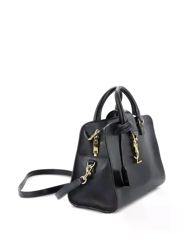 Saint Laurent Monogram Cabas Baby Satchel - Black