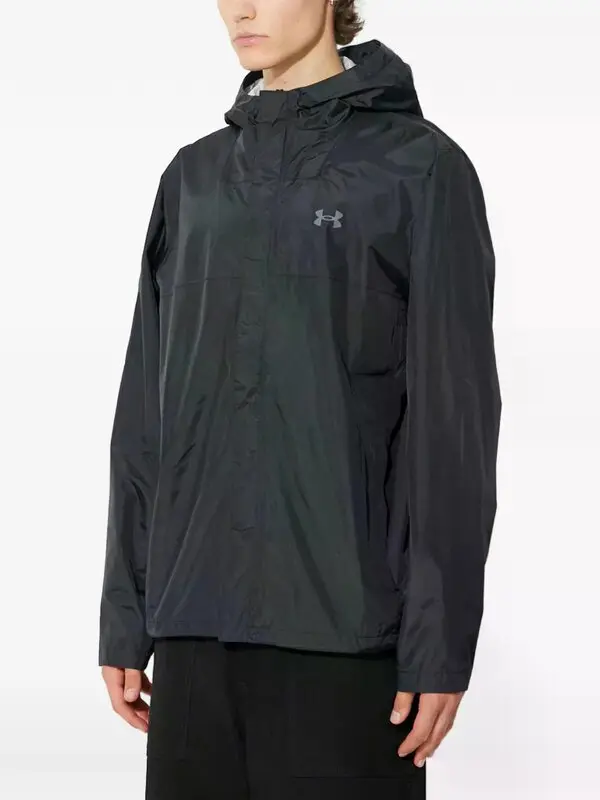 Under Armour Ua Stormproof Cloudstrike 2.0 Logo Hooded Jacket - Black