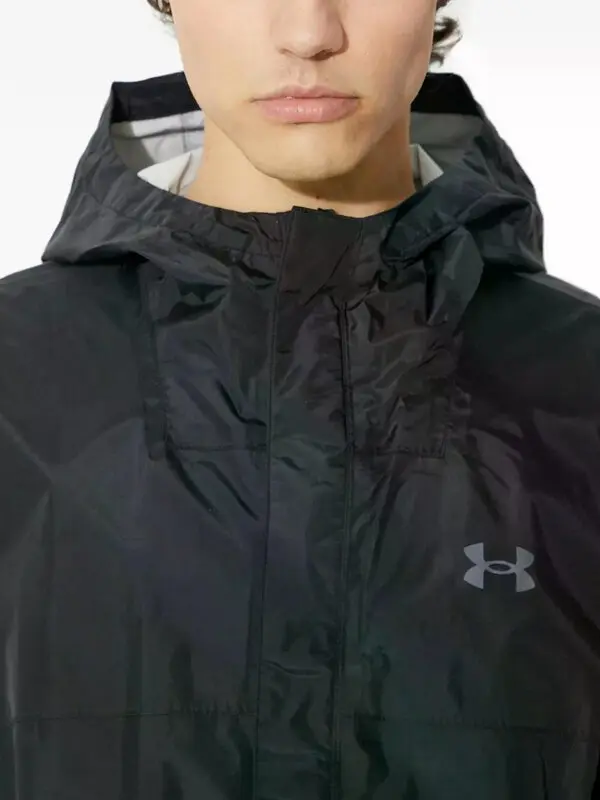 Under Armour Ua Stormproof Cloudstrike 2.0 Logo Hooded Jacket - Black