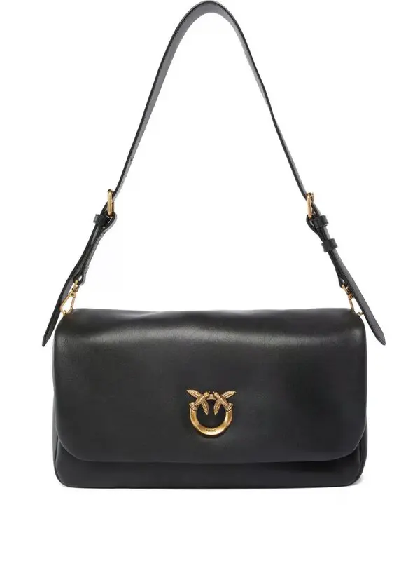 Pinko Logo Hardware Shoulder Bag - Black