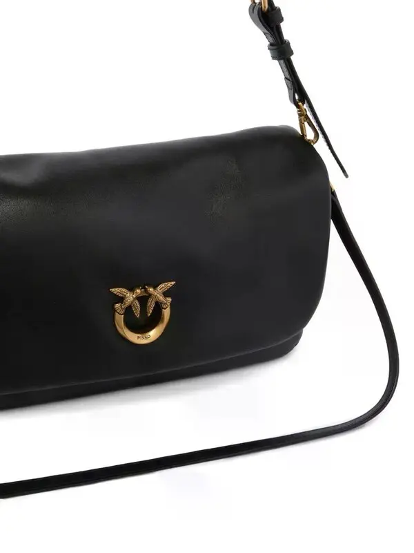 Pinko Logo Hardware Shoulder Bag - Black