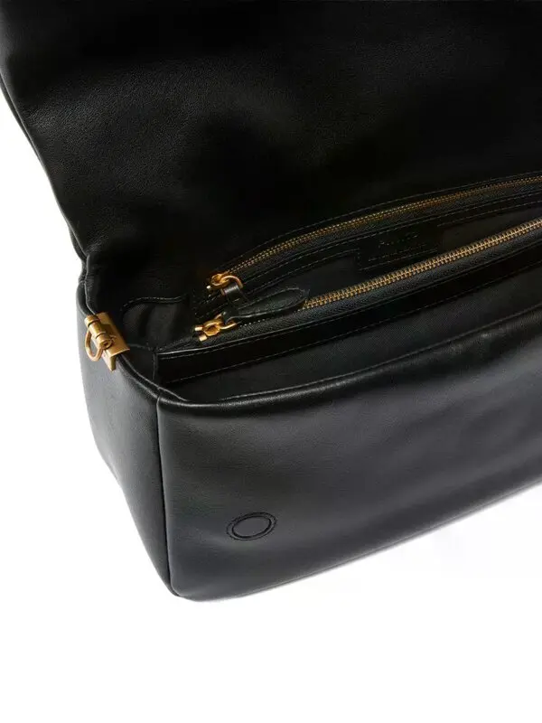 Pinko Logo Hardware Shoulder Bag - Black