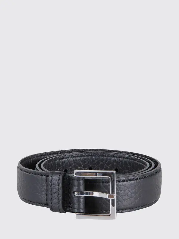 ORTIGNI Leather Belt - Black