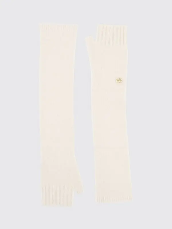 GANNI Fingerless Gloves - Ivory