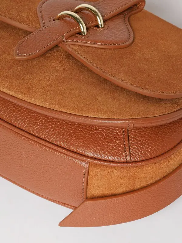 COCCINELLE Suede And Leather Mini Bag - Brown