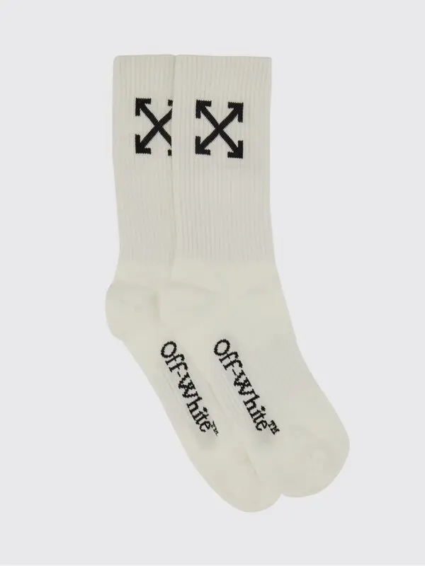 Off-White Ribbed Socks - White