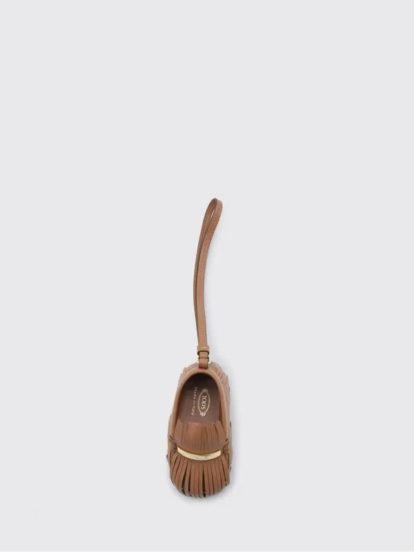 TOD'S Leather Loafer Keychain - Brown