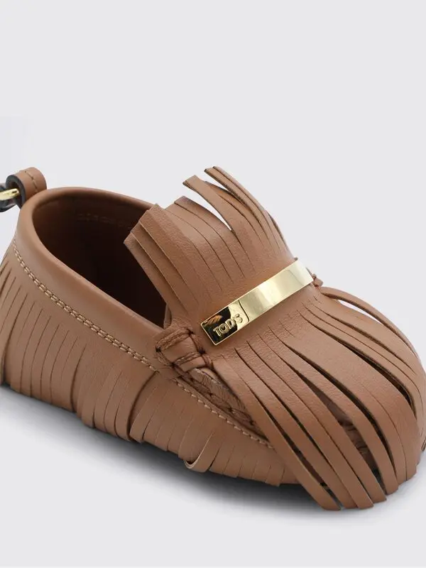 TOD'S Leather Loafer Keychain - Brown